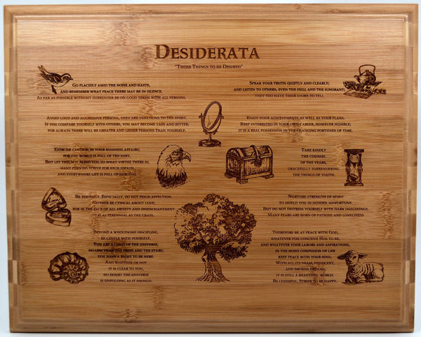 Desiderata Engraved Wall Decor-Unique Gift of Faith for Graduation, Ho ...